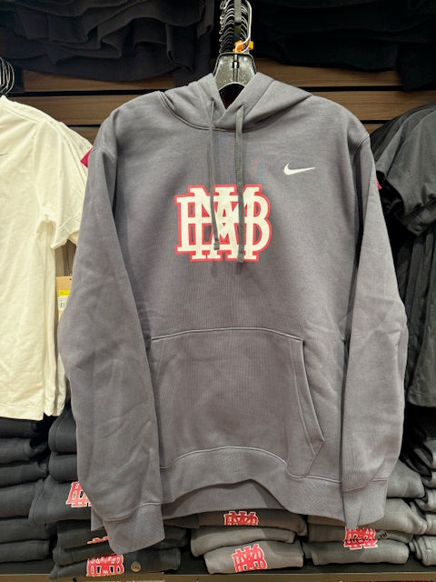 Nike Anthracite Hooded Sweatshirt with white MBA Waffle Outlined in Ca ...