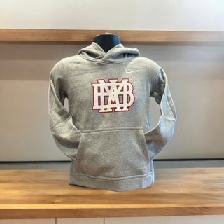 Nike Gray Hooded Sweatshirt with White MBA Waffle – MBA Big Red Store