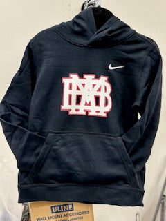 Nike Black Hooded Sweatshirt with White Waffle Outlined in Cardinal ...