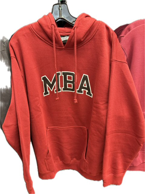 Pennant Cardinal Hooded Sweatshirt with Black MBA Block – MBA Big Red Store