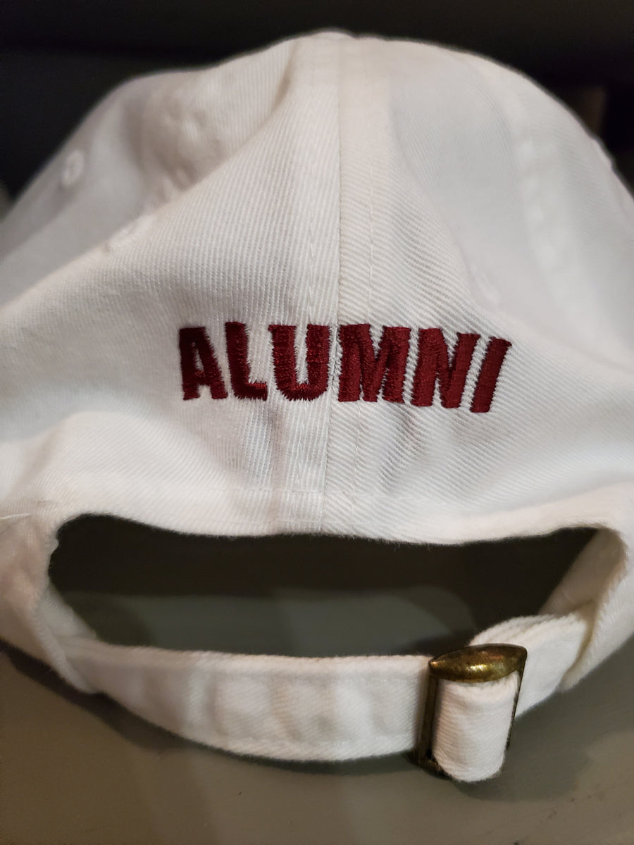 Paramount White Alumni Hat with Cardinal Waffle – MBA Big Red Store